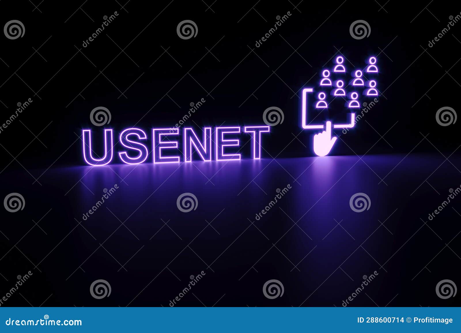 USENET Neon Concept Self Illumination Background 3D Royalty-Free ...