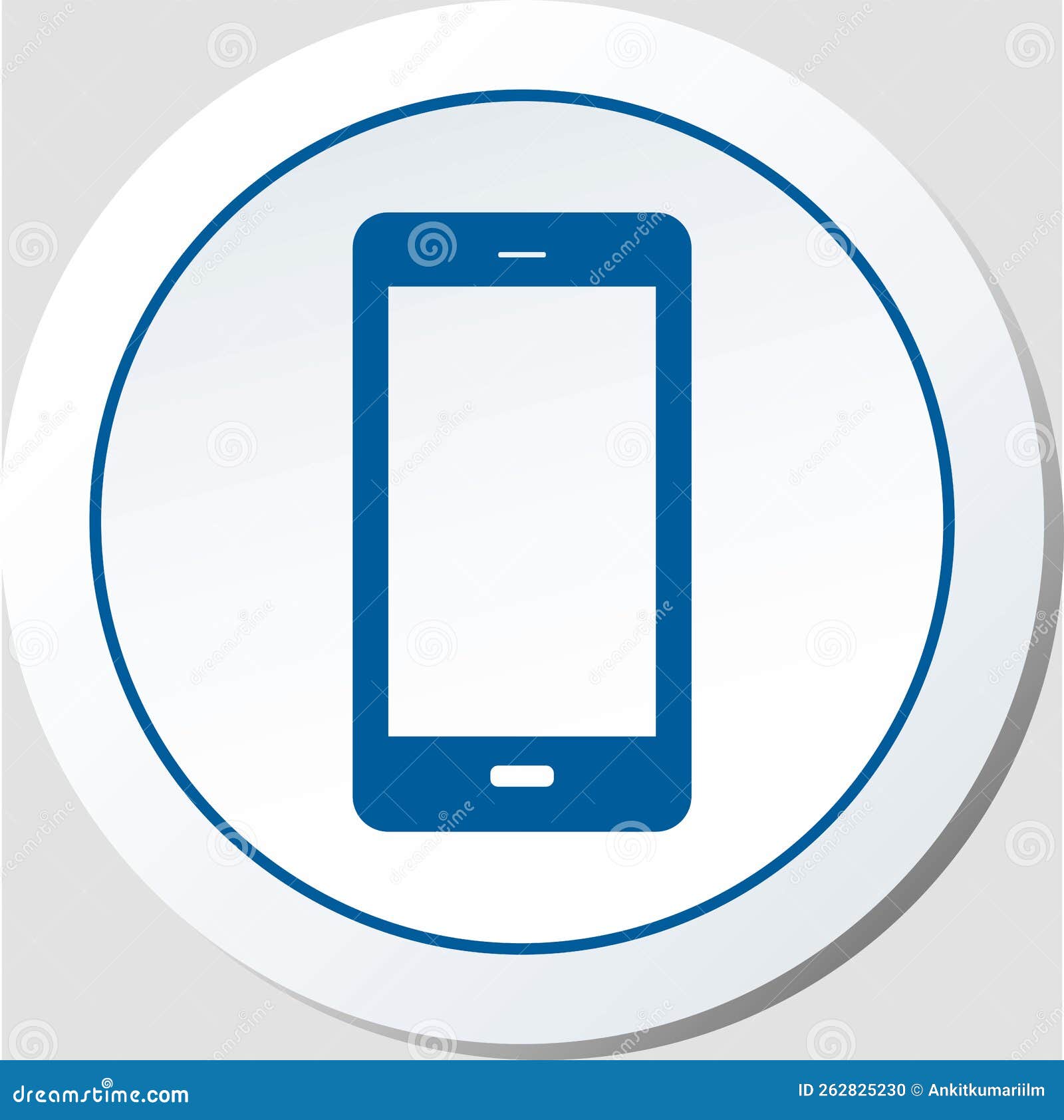 Stroke Phone Icon Vector Graphical Representation Stock Illustration ...
