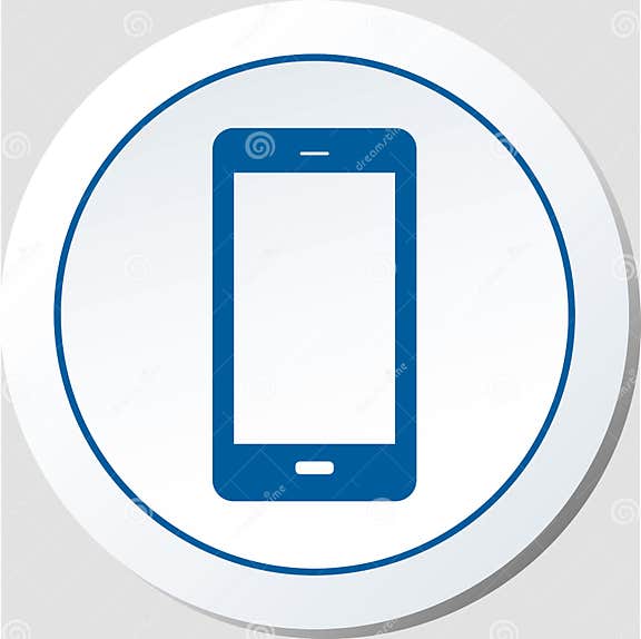 Stroke Phone Icon Vector Graphical Representation Stock Illustration ...