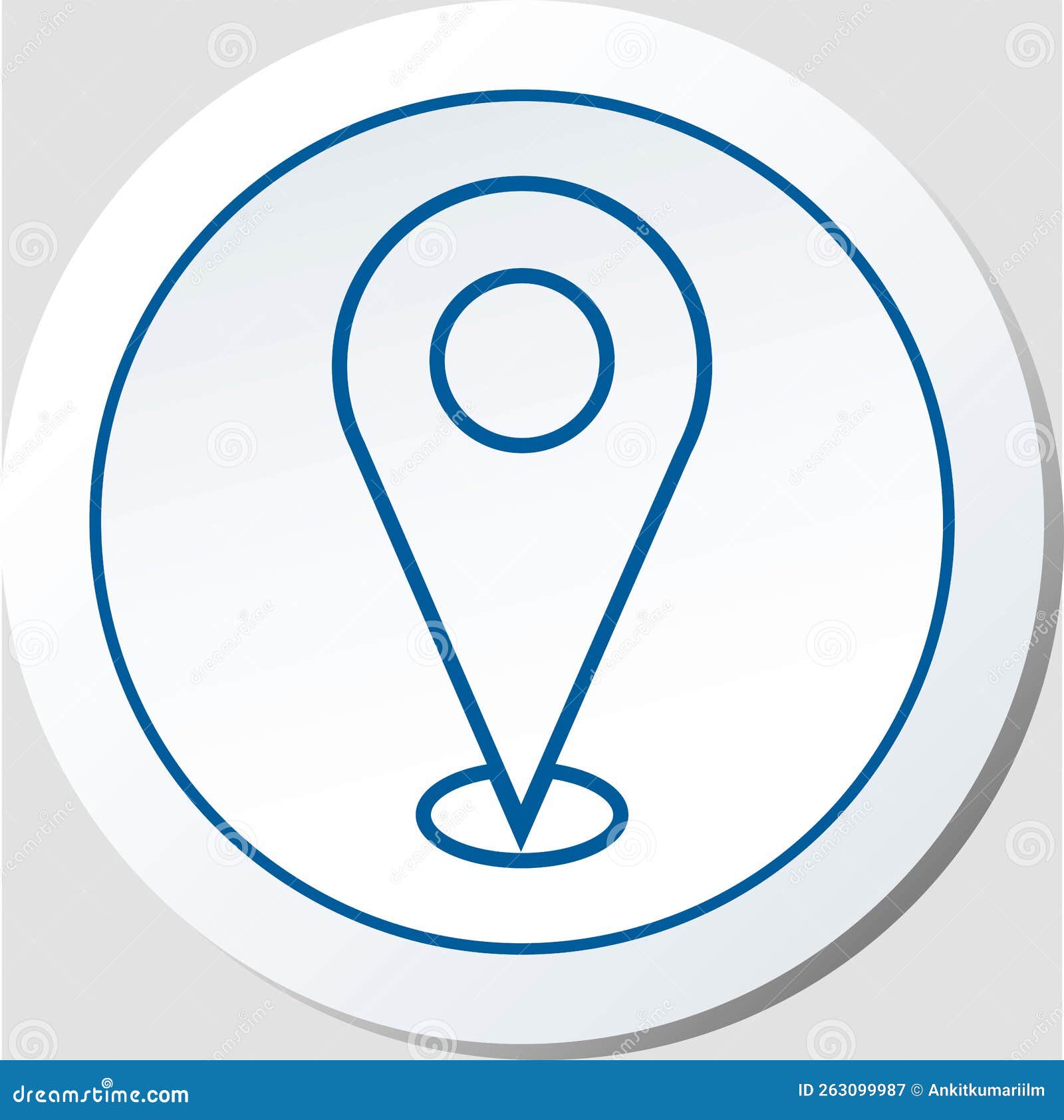 Stroke Style Location Icon Vector Graphical Representation Stock ...