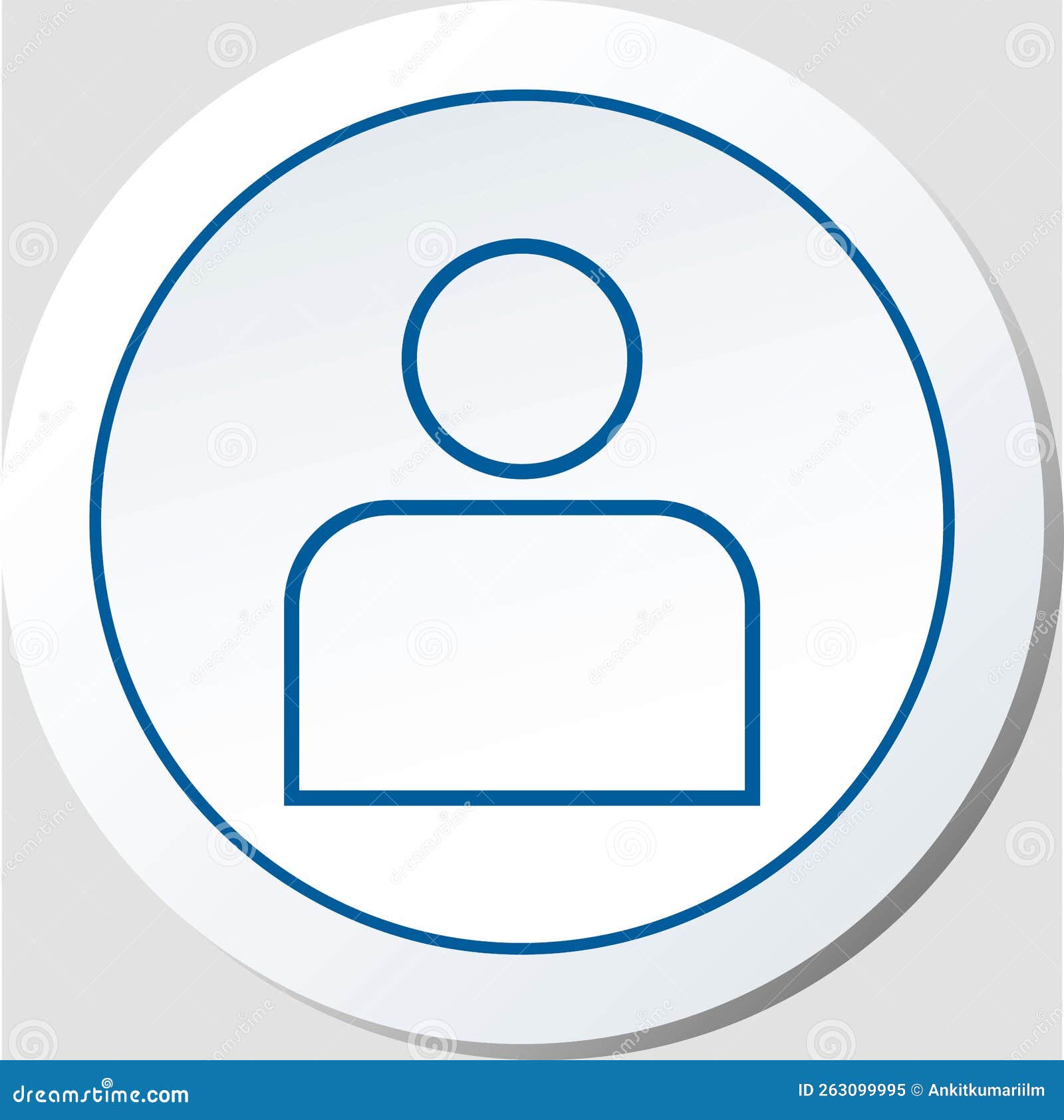 Stroke Style User Icon Vector Graphical Representation Stock ...