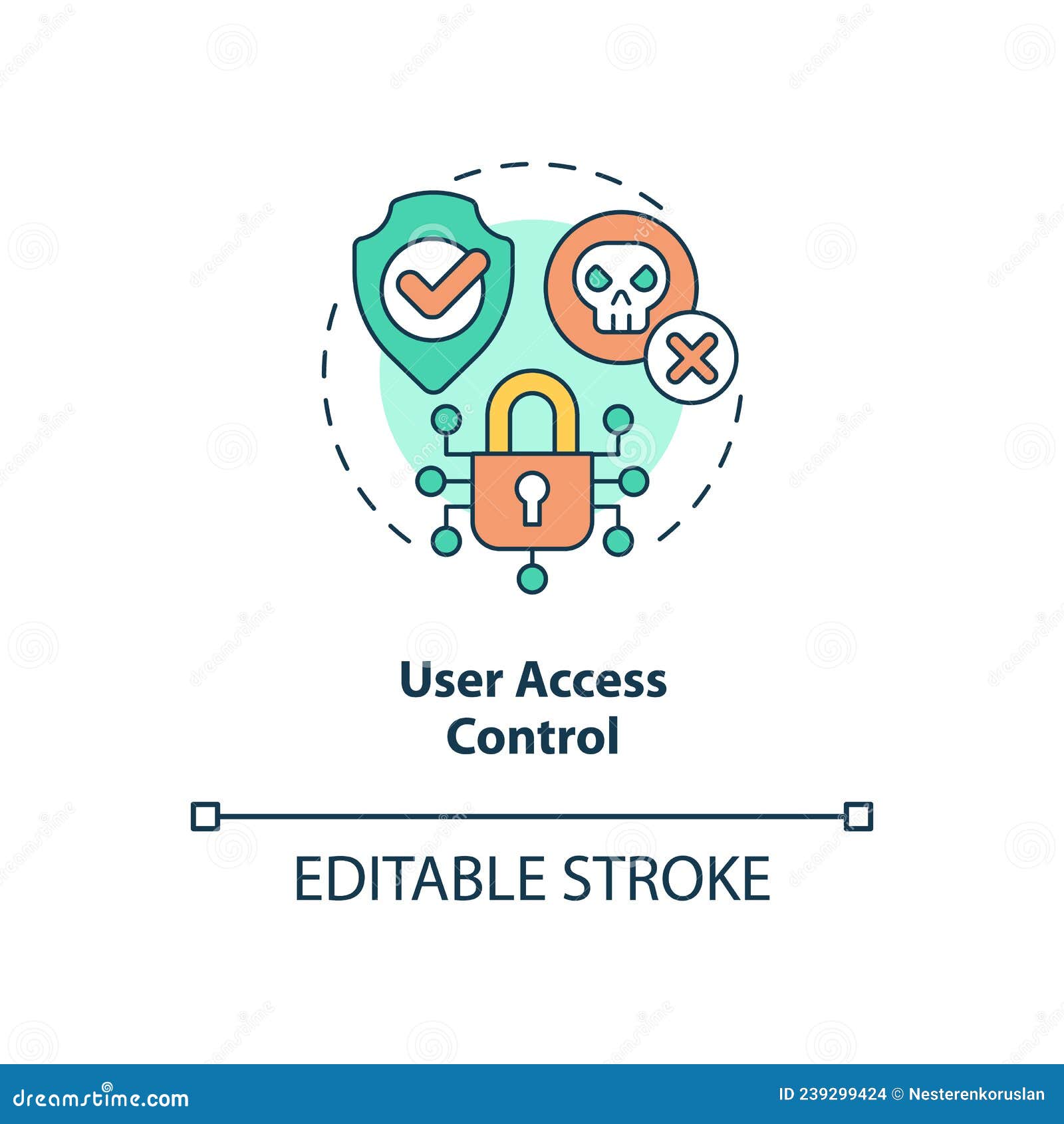 User Access Control Concept Icon Stock Vector - Illustration of concept ...