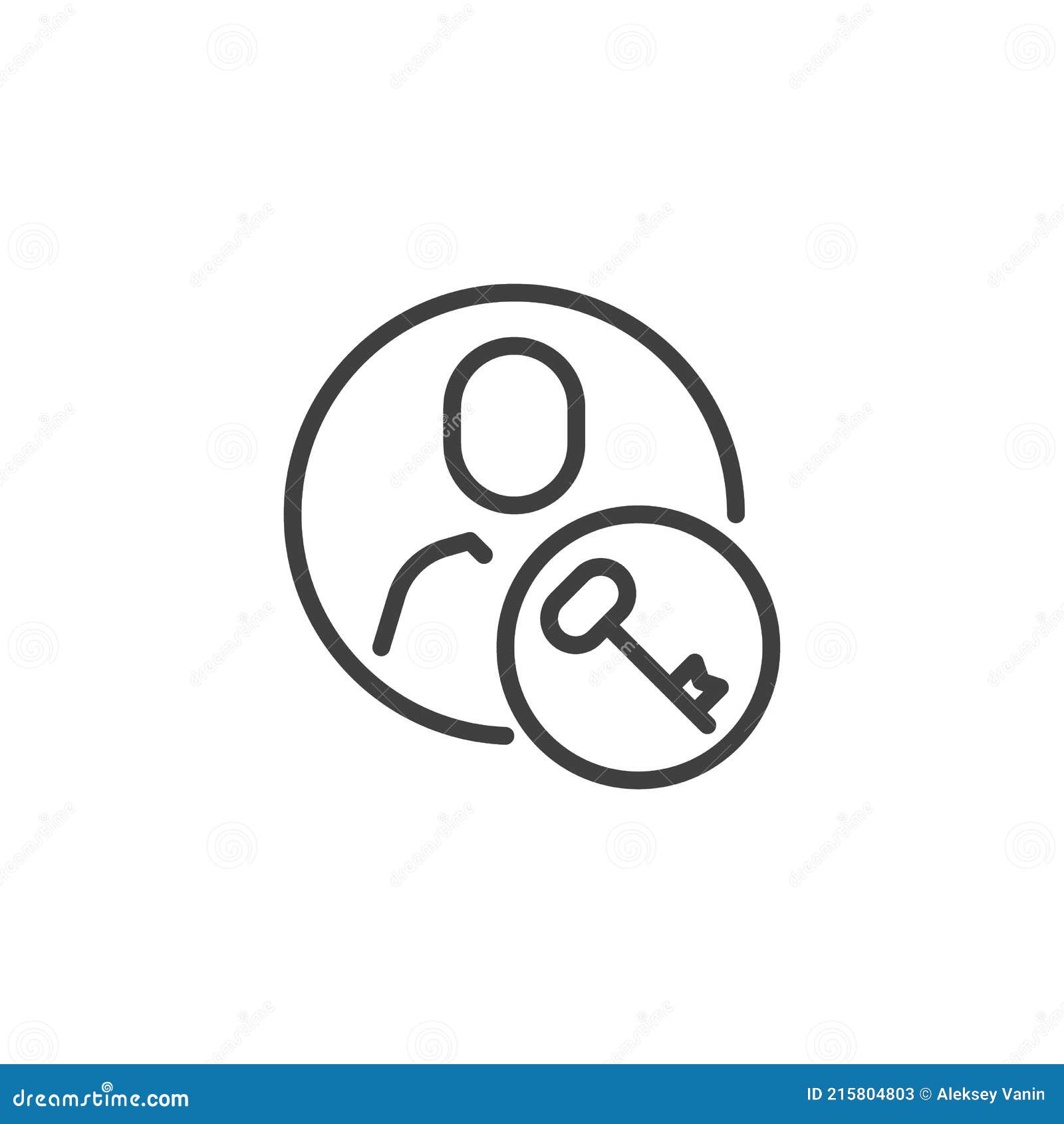 User access key line icon stock vector. Illustration of account - 215804803