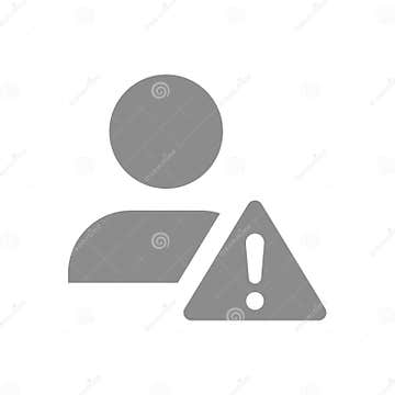 User Account Error Message Icon Stock Vector - Illustration of symbol ...