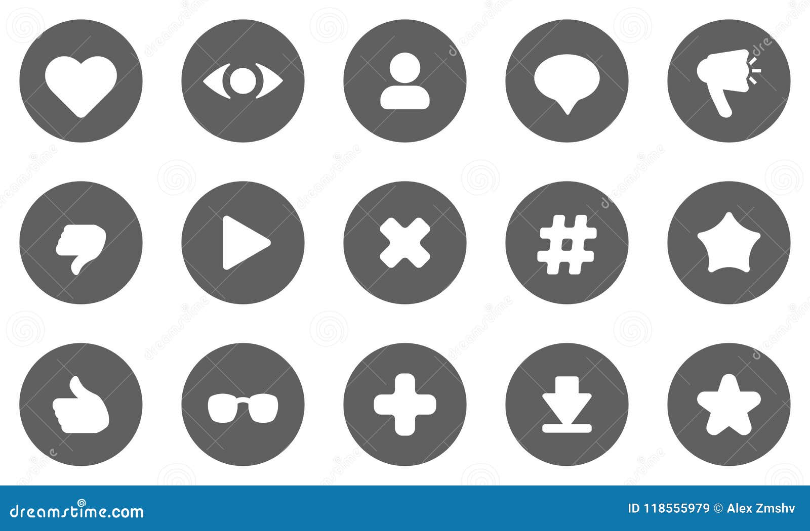 User Activity Statistic Icons. Flat Vector Stock Vector - Illustration ...