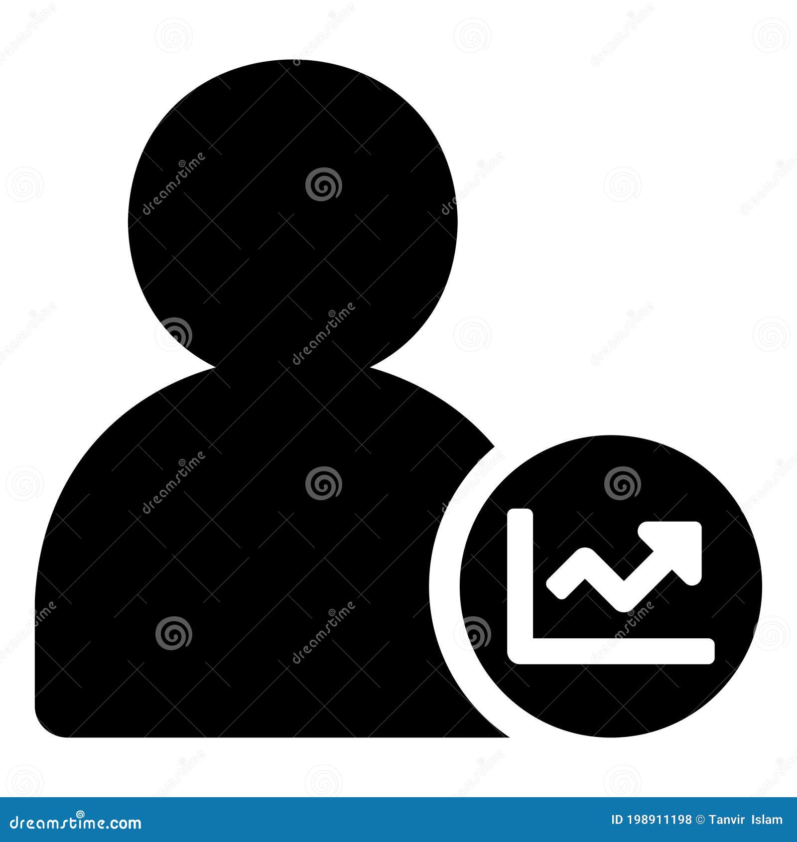 User analytics icon stock vector. Illustration of statistics - 198911198