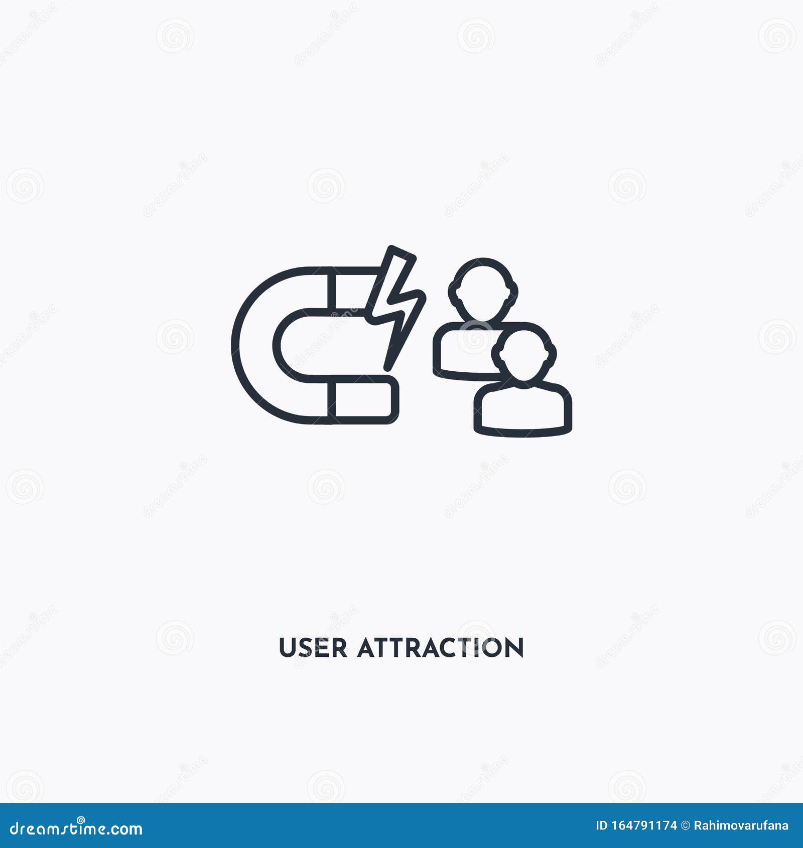 User Attraction Base Outline Icon. Simple Linear Element Illustration ...
