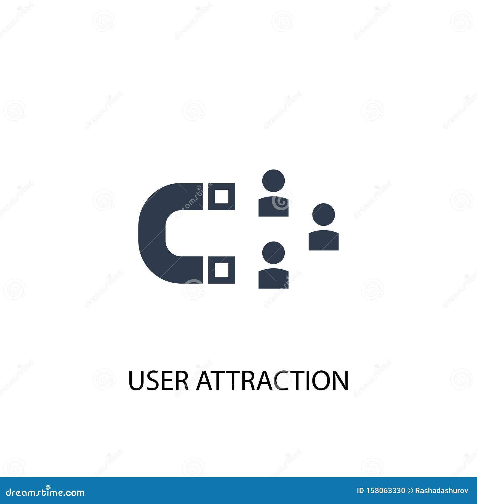 User Attraction Icon. Simple Element Stock Vector - Illustration of ...