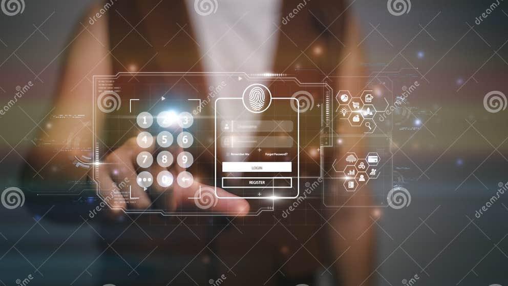 User Authentication System with Username and Password, Cybersecurity Concept, Information ...