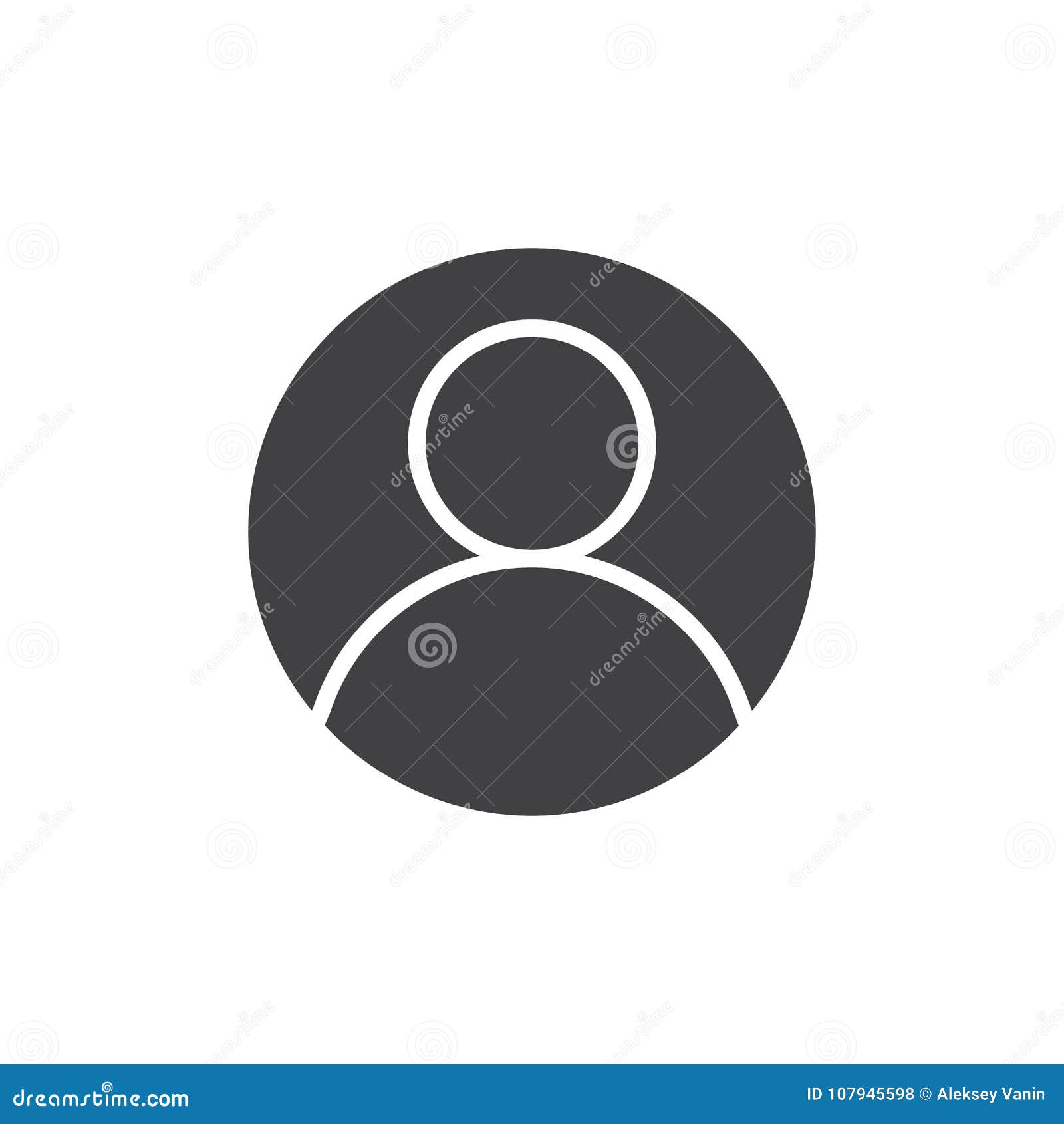 User avatar icon vector stock vector. Illustration of vector - 107945598