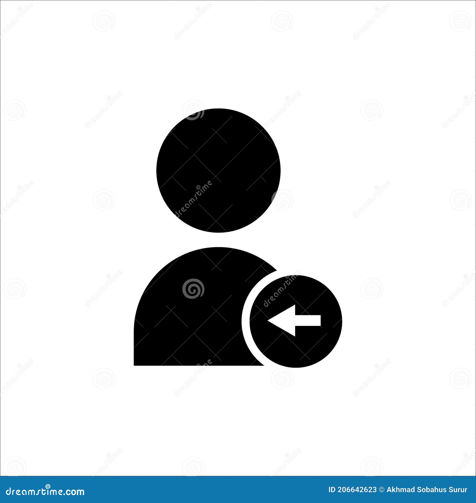 User Back Icon. Admin Symbols. Editable Stroke. Simple Illustration ...