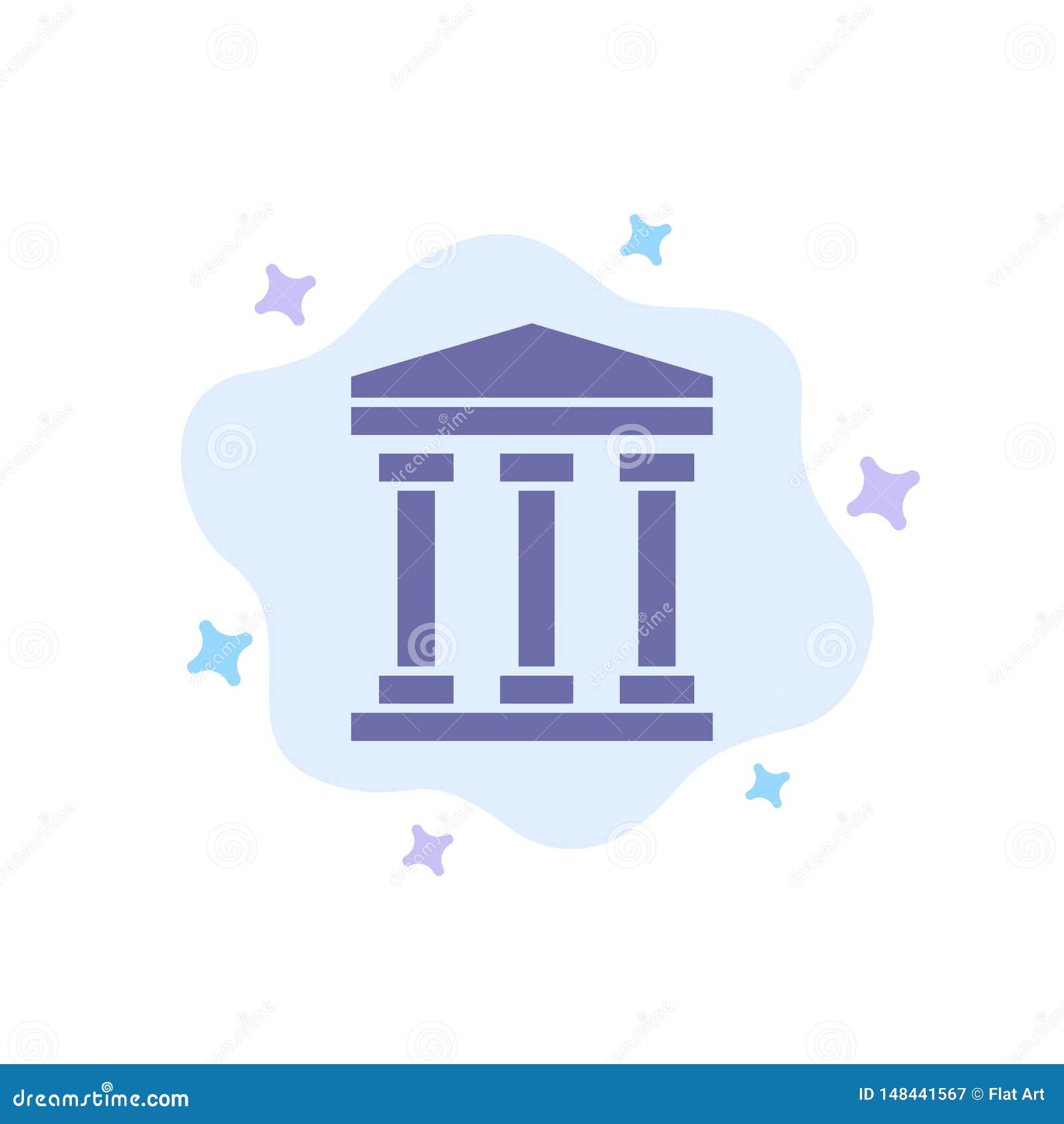 User, Bank, Cash Blue Icon on Abstract Cloud Background Stock Vector ...
