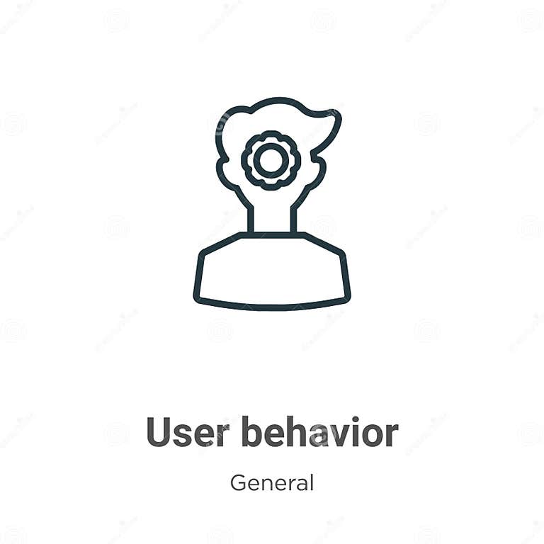 User Behavior Outline Vector Icon. Thin Line Black User Behavior Icon ...