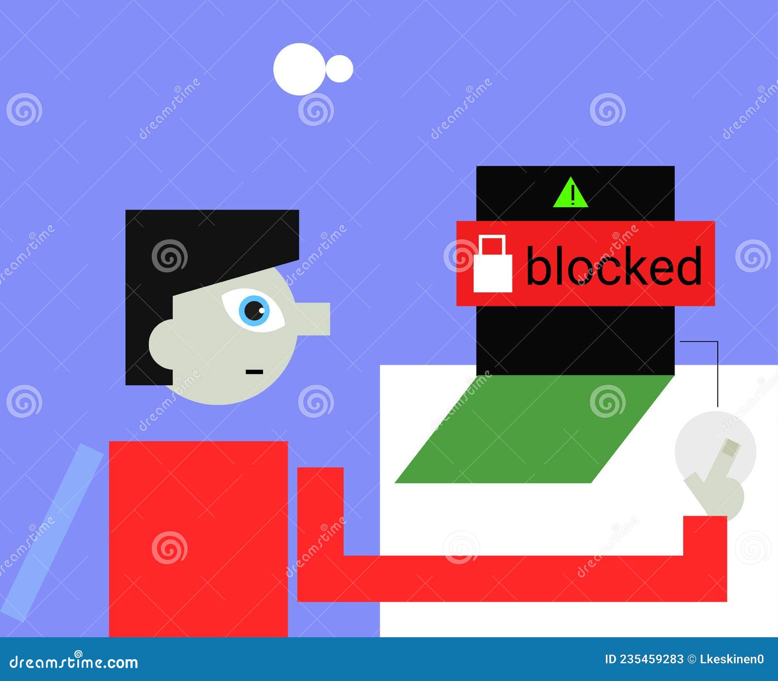 User blocked illustration stock vector. Illustration of reject - 235459283