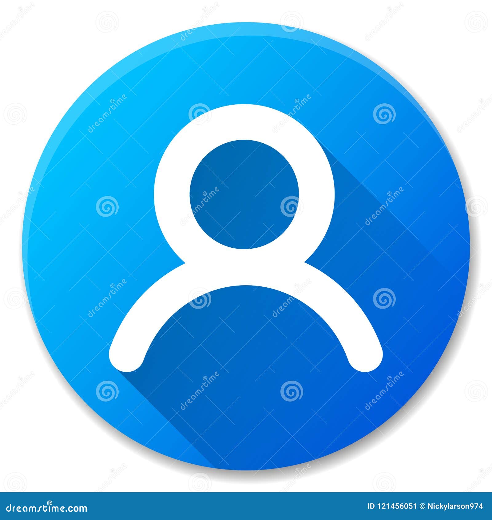 User Blue Circle Icon Design Stock Vector - Illustration of person ...