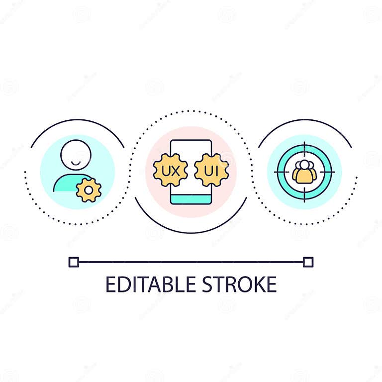 User Centered Application Loop Concept Icon Stock Vector Illustration Of Interface Visual