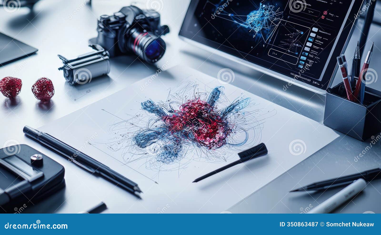 User-centered Interface Design Creative Workspace Digital Art Modern ...