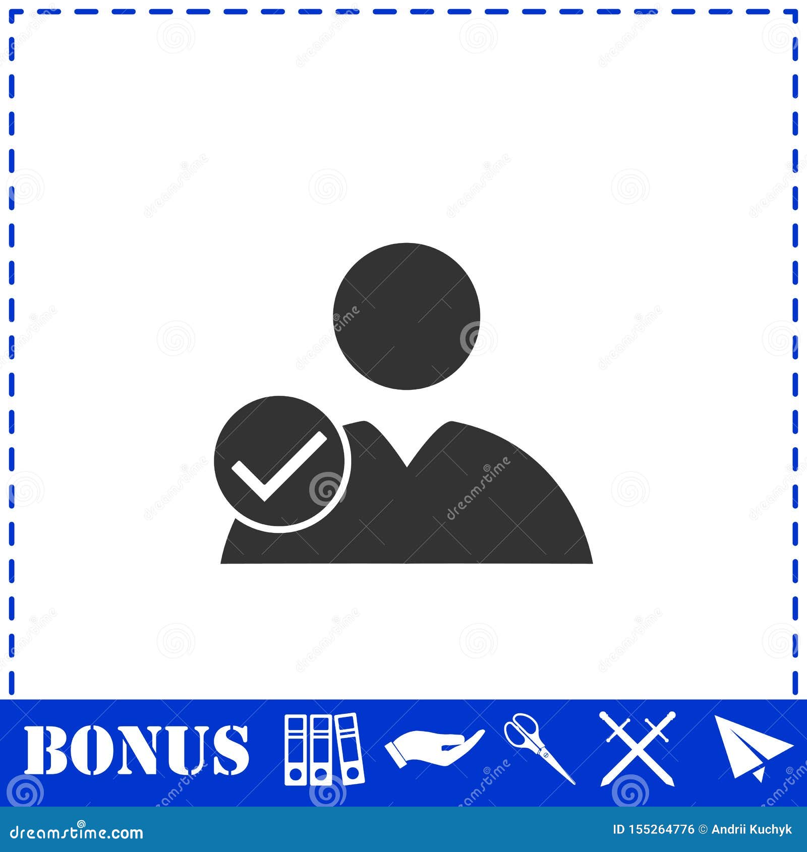 User check icon flat stock vector. Illustration of checkbox - 155264776