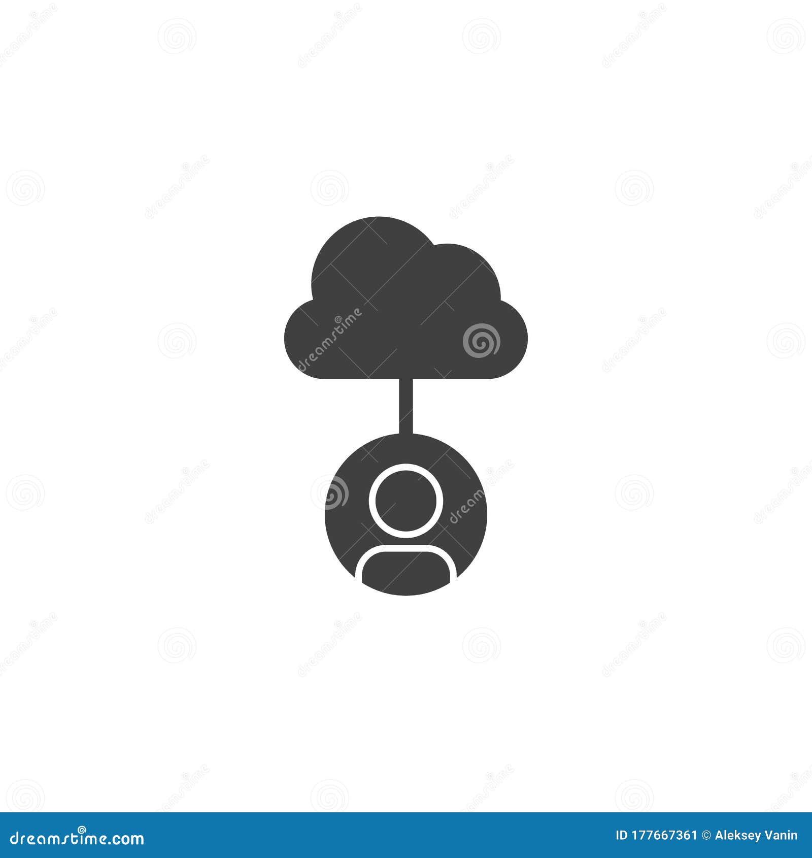 User Cloud Computing Vector Icon Stock Vector - Illustration of archive ...