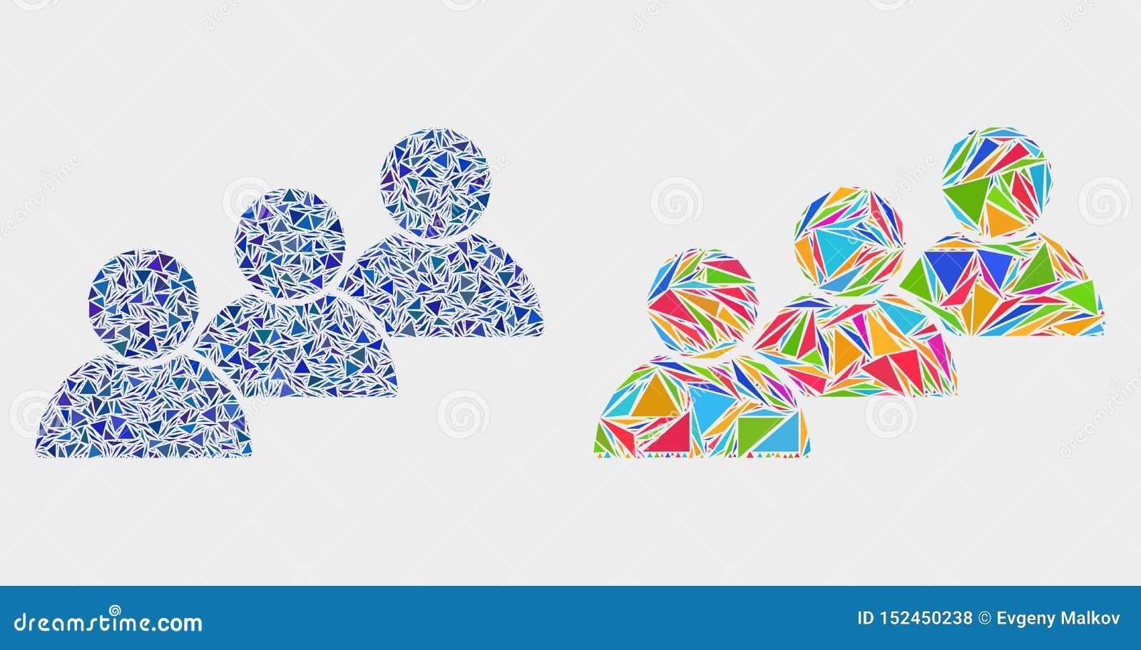 Vector User Cohort Mosaic Icon of Triangle Items Stock Vector ...