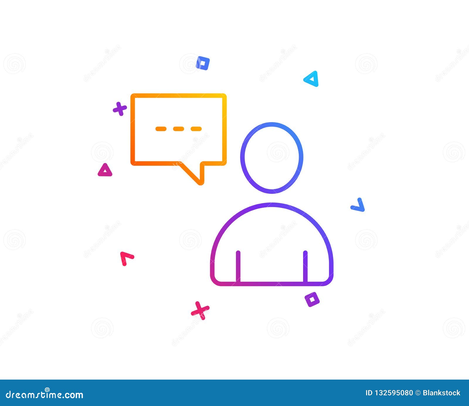 User Communication Line Icon. Profile Sign. Vector Stock Vector ...