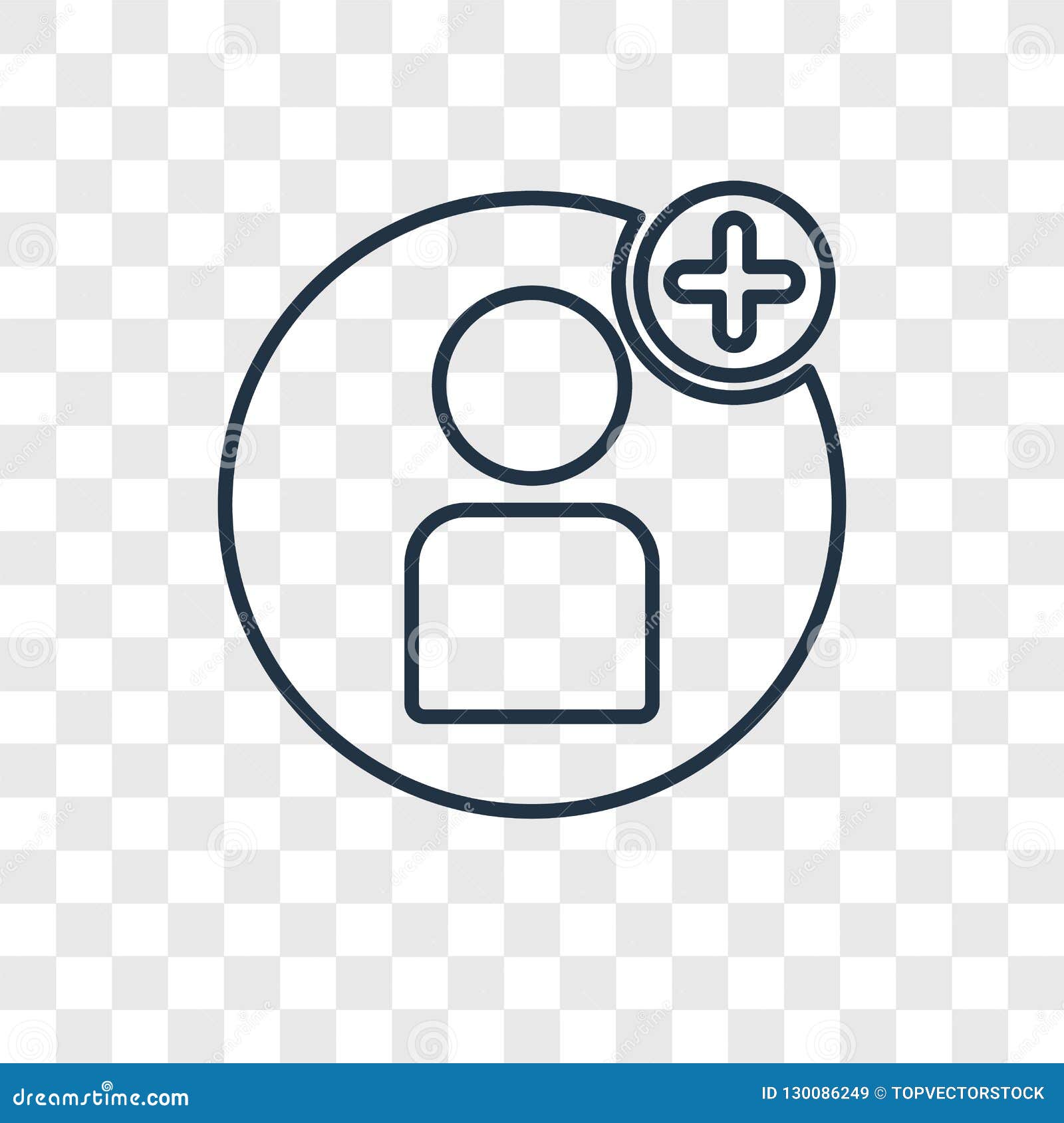 User Concept Vector Linear Icon Isolated on Transparent Background ...