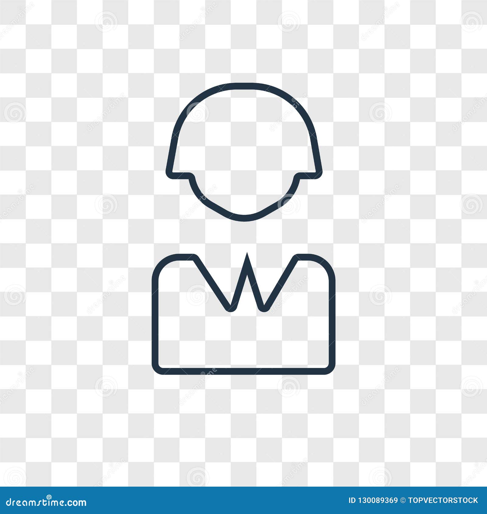 User Concept Vector Linear Icon Isolated on Transparent Background ...