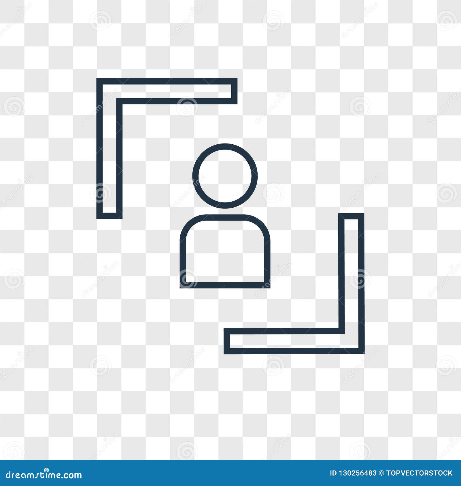 User Concept Vector Linear Icon Isolated on Transparent Background ...