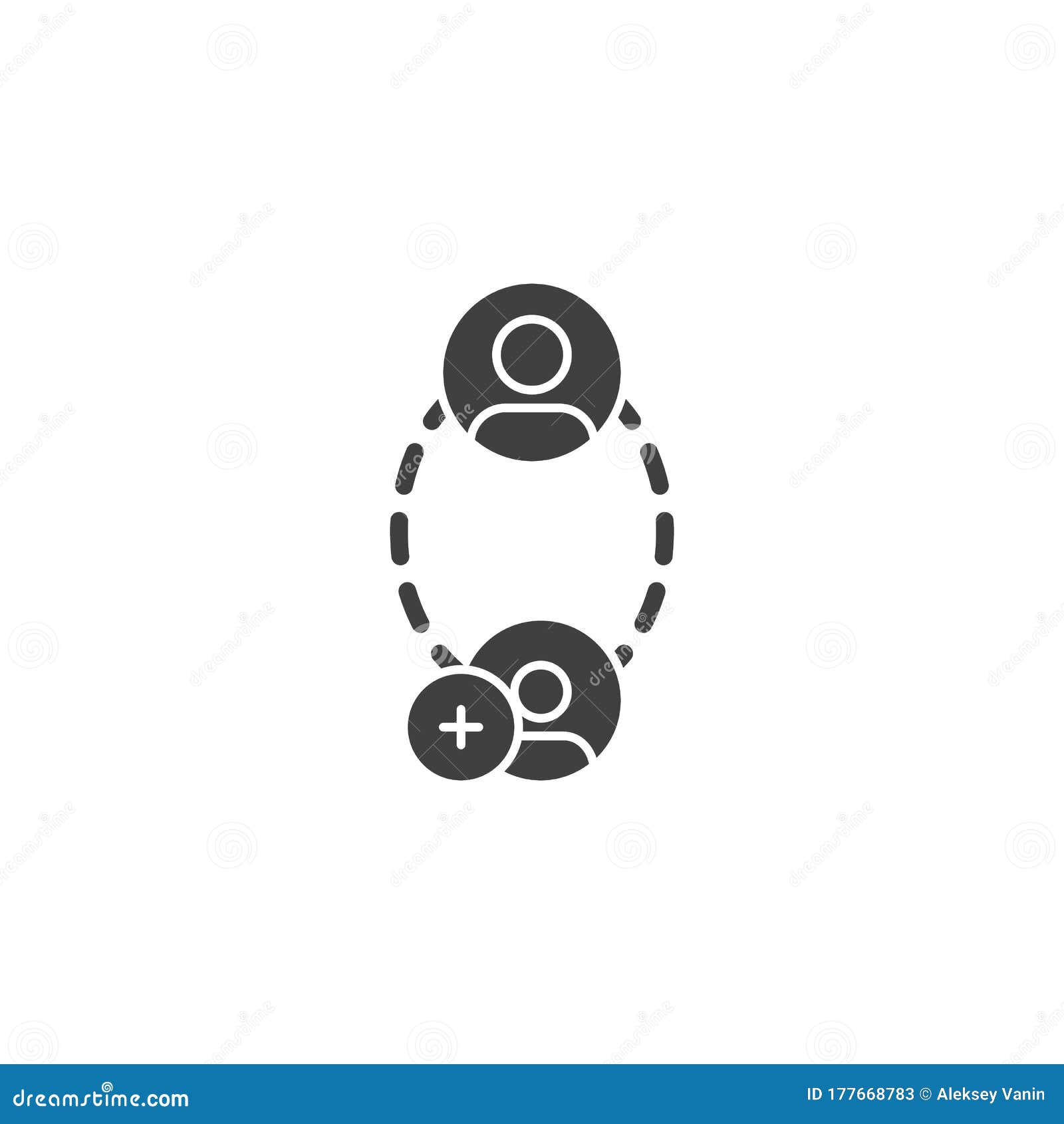 User connect vector icon stock vector. Illustration of person - 177668783