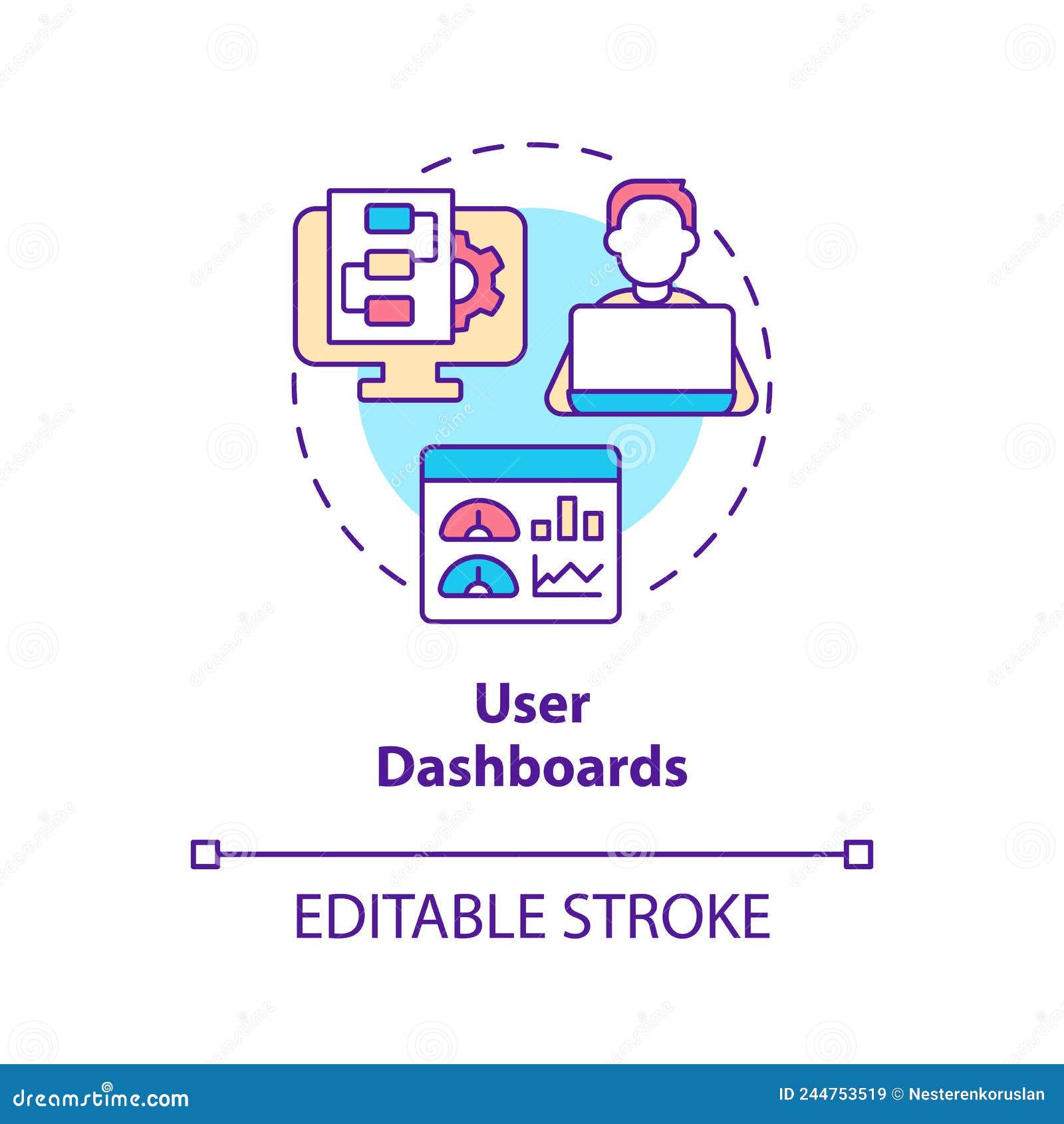 Dashboards Icon Vector From Dashboard Ui Concept. Thin Line ...