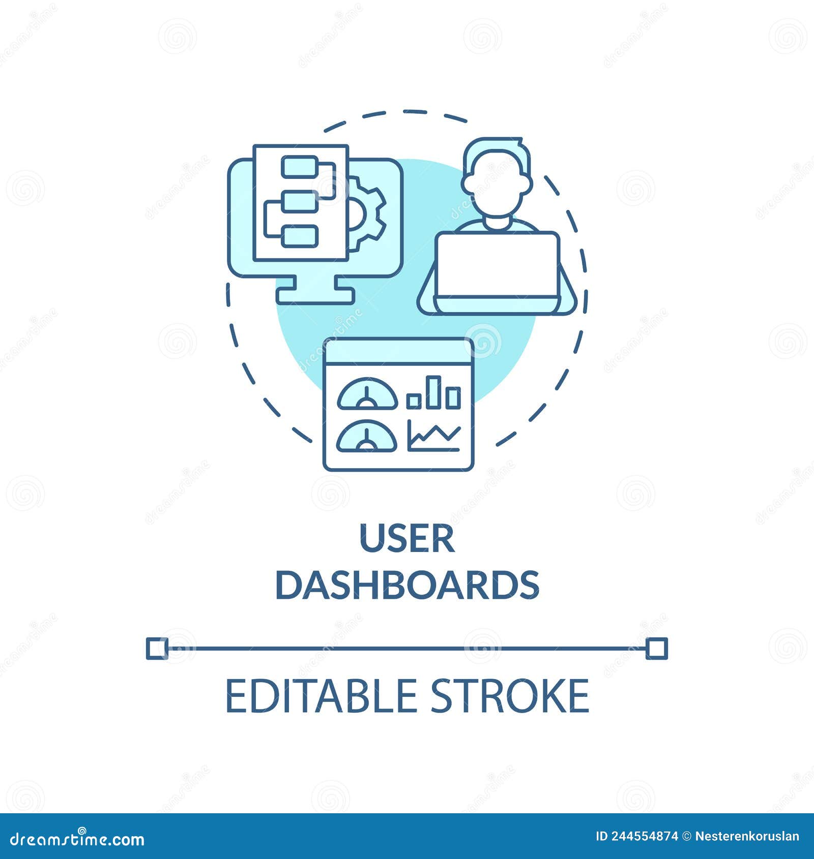 Dashboards Icon Vector From Dashboard Ui Concept. Thin Line ...