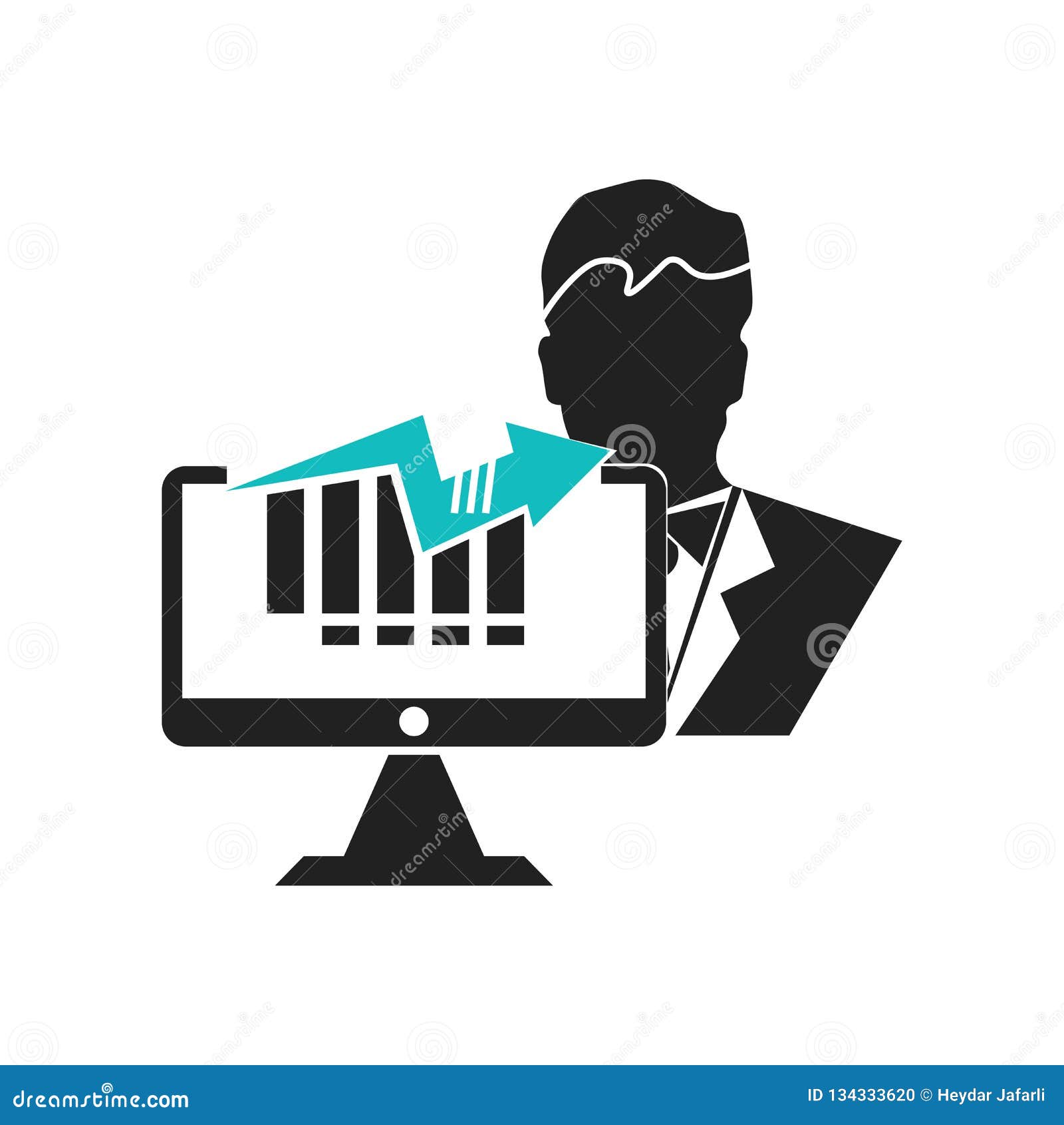 User Data Analytics Symbol Icon Vector Sign and Symbol Isolated on ...