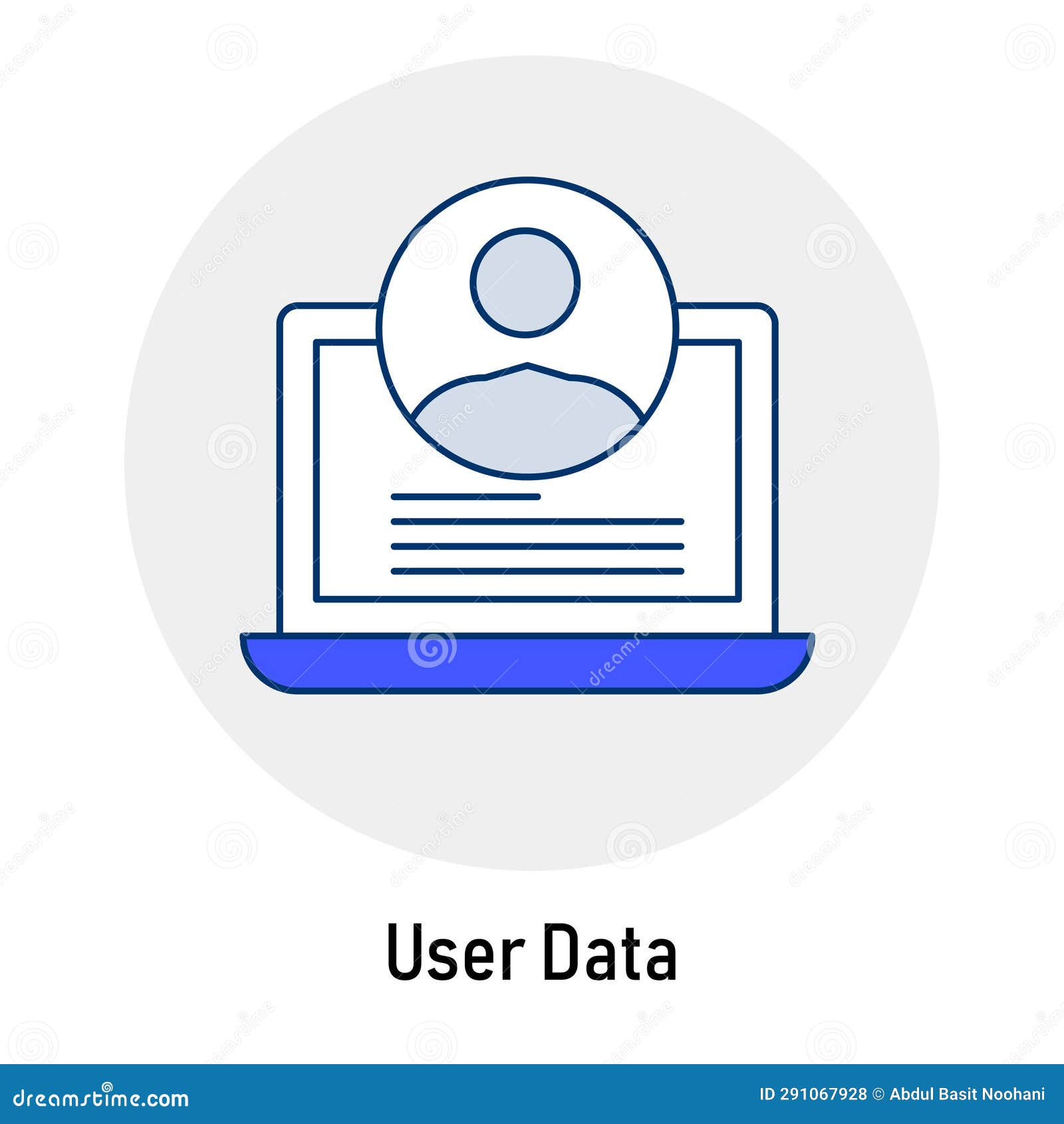 User Data Icon, GDPR Compliance Symbol, Individual Data Control, User ...