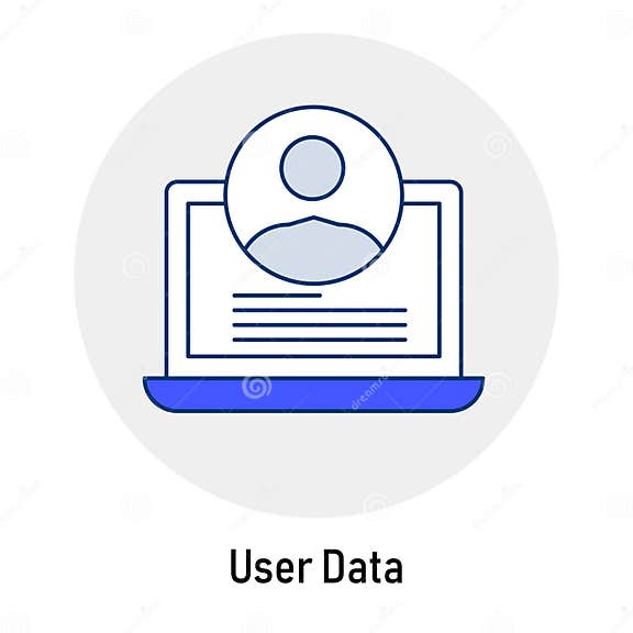 User Data Icon, GDPR Compliance Symbol, Individual Data Control, User ...