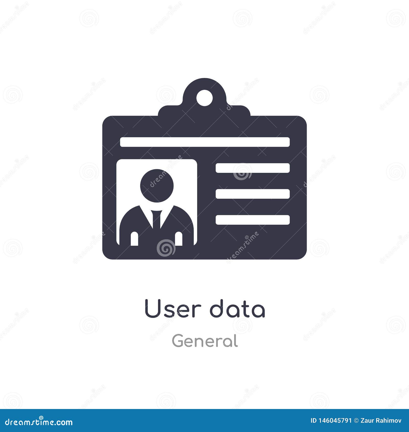 User Data Icon. Isolated User Data Icon Vector Illustration from ...