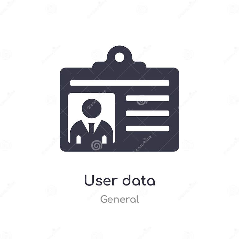 User Data Icon. Isolated User Data Icon Vector Illustration from ...