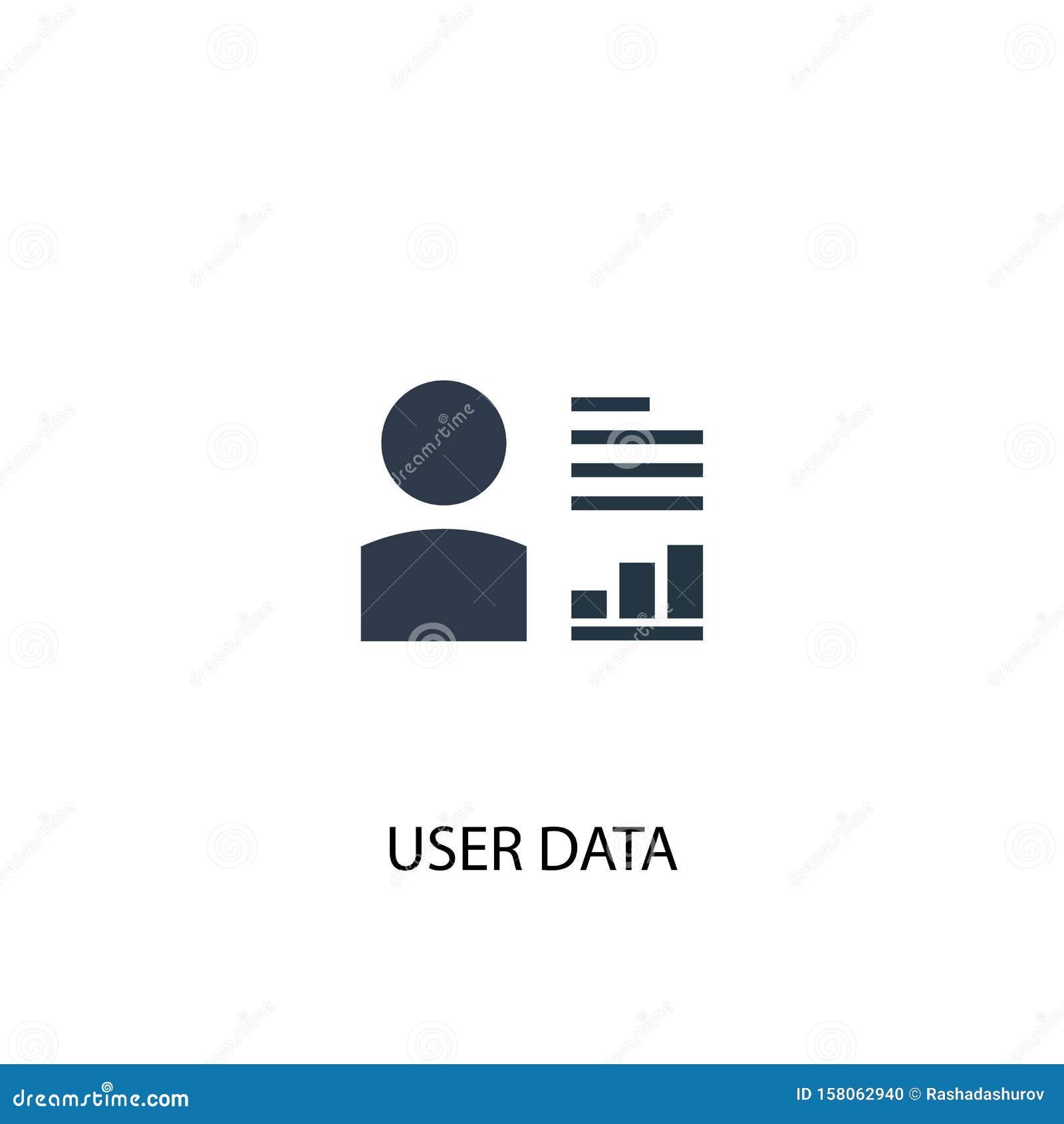 User Data Icon. Simple Element Stock Vector - Illustration of security ...