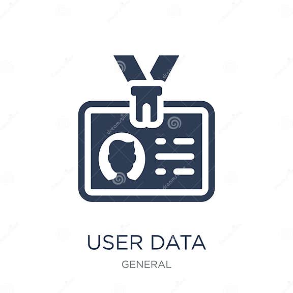 User Data Icon. Trendy Flat Vector User Data Icon on White Background ...