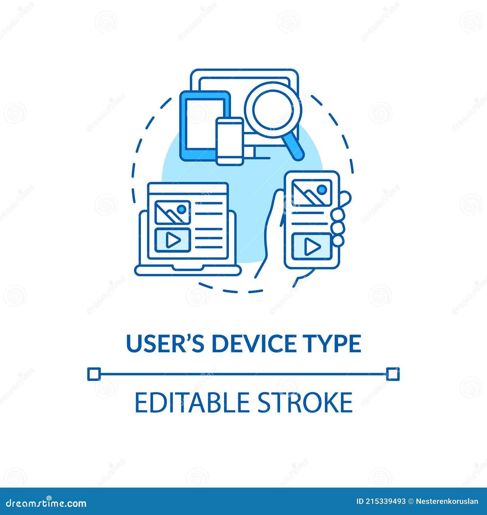 User Device Type Blue Concept Icon Stock Vector - Illustration of ...