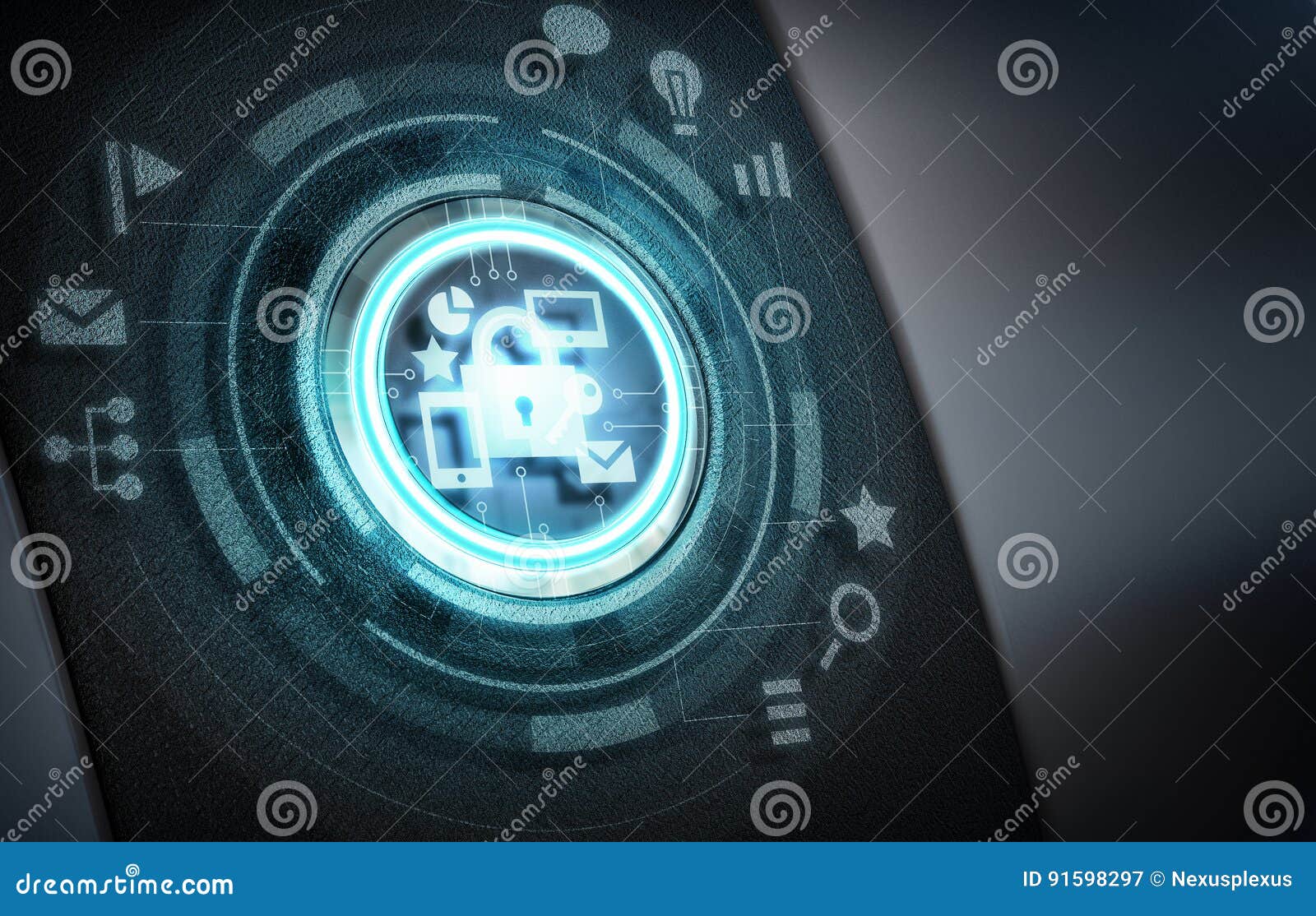 User digital display stock image. Image of access, communications ...