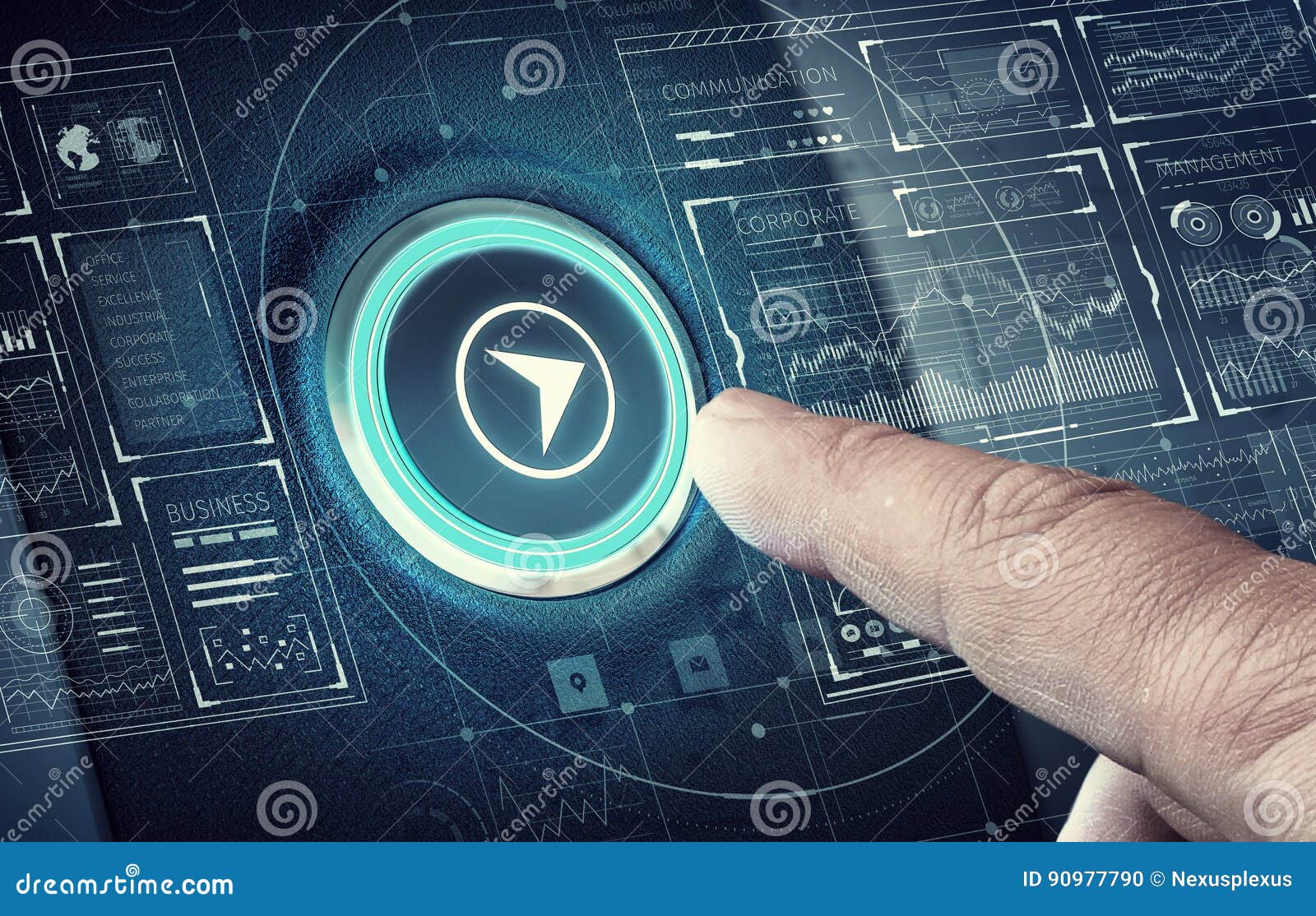 User Digital Display . Mixed Media Stock Photo - Image of business ...