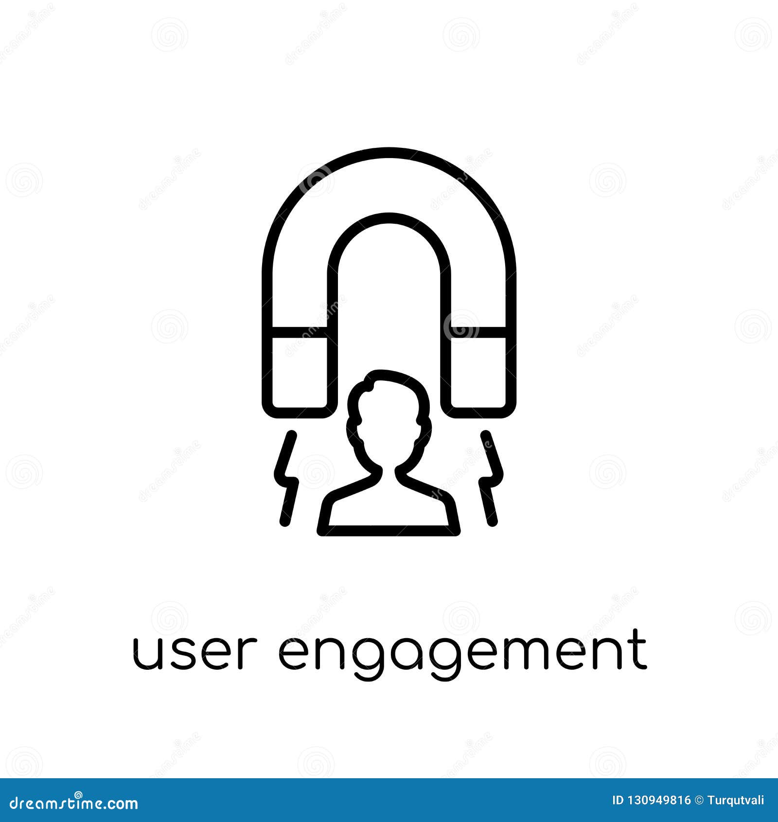 User Engagement Icon. Trendy Modern Flat Linear Vector User Engagement ...