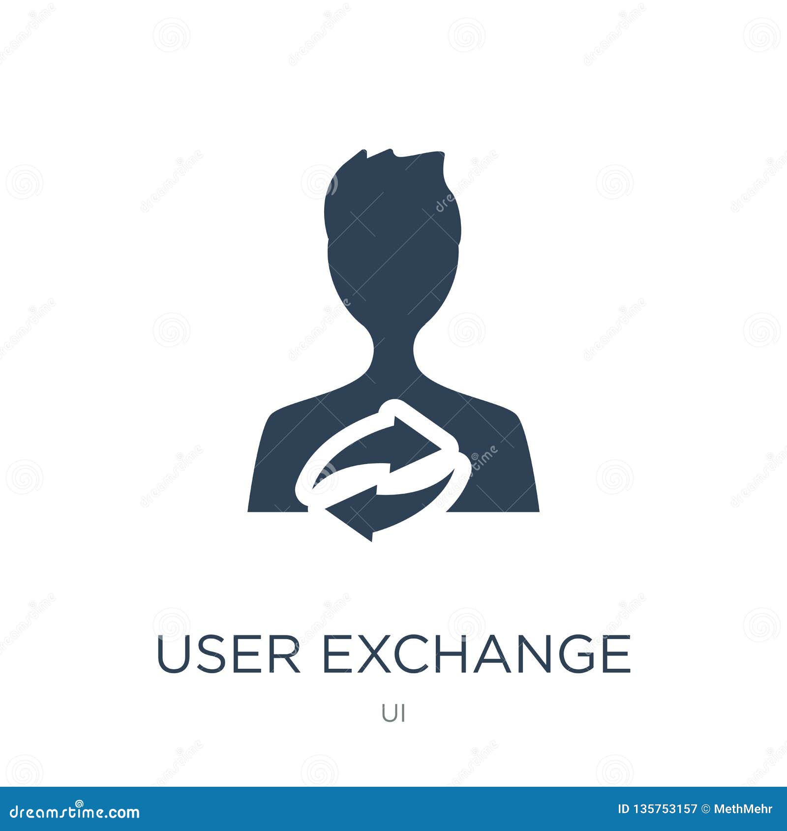 User Exchange Icon in Trendy Design Style. User Exchange Icon Isolated ...