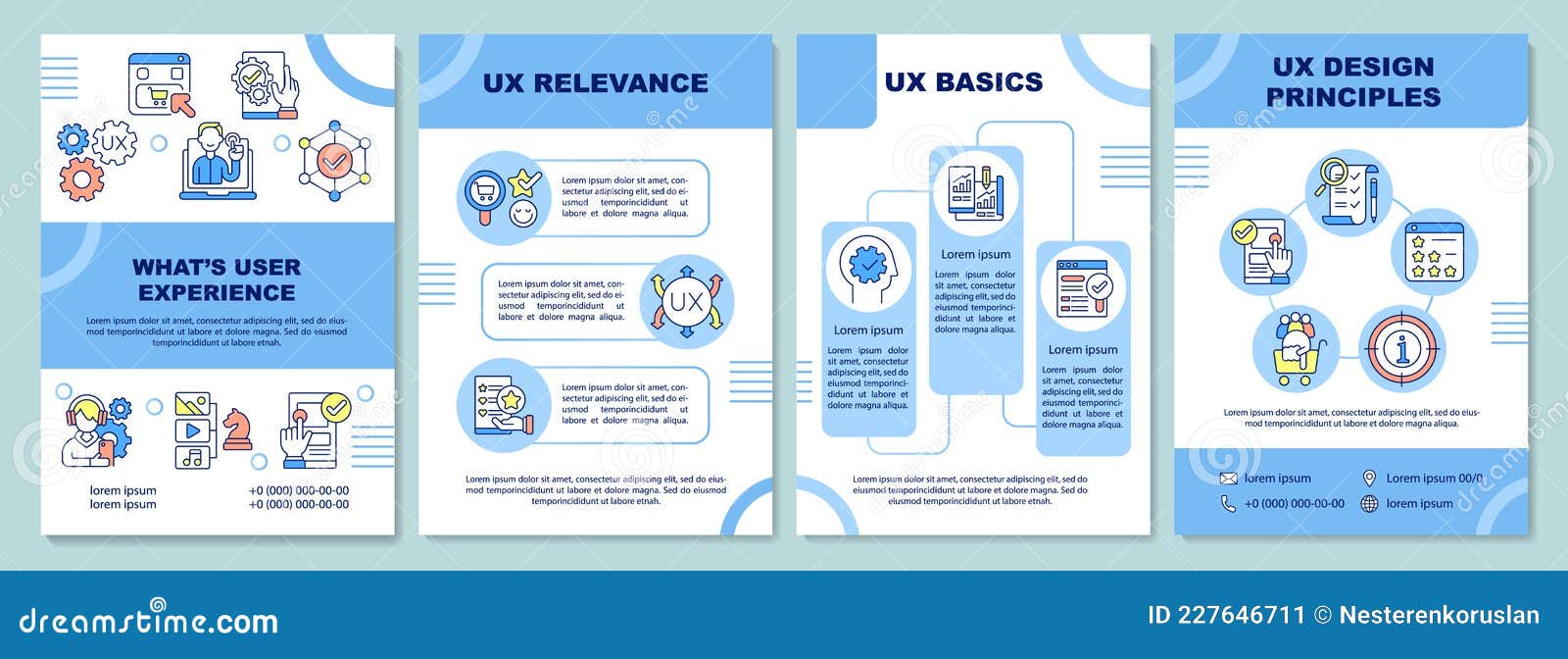 User Experience Brochure Template Stock Vector - Illustration of ...