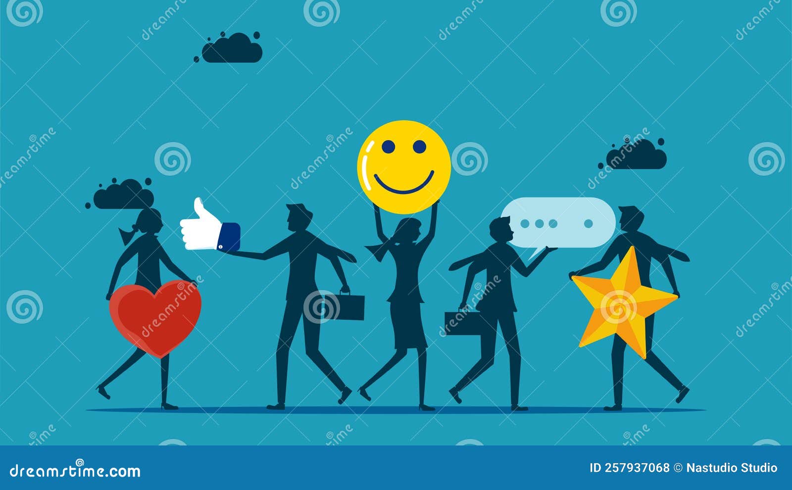 User Experience or Customer Satisfaction. Assessment Concept. Vector ...