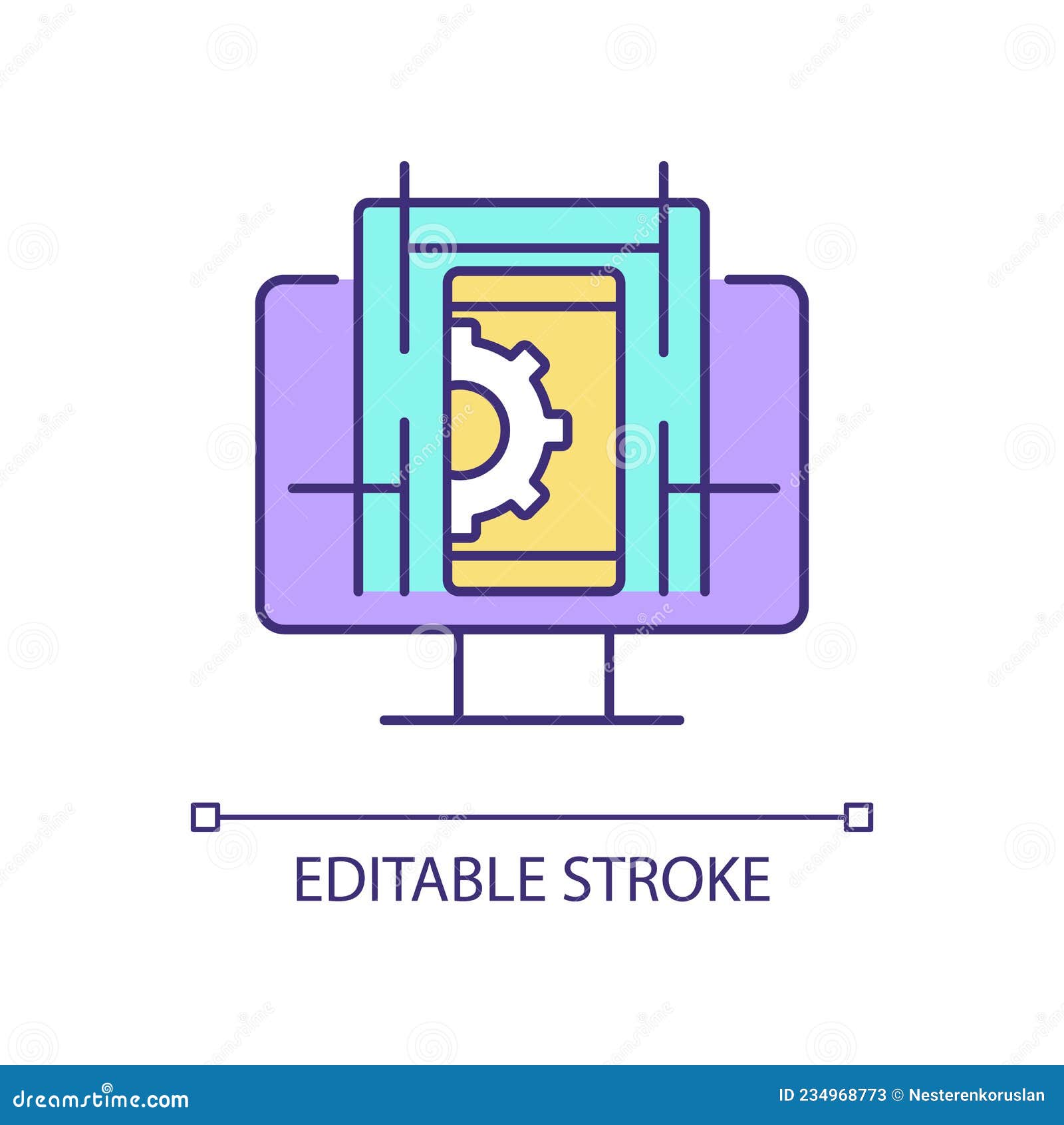 User Experience Design RGB Color Icon Stock Vector - Illustration of ...