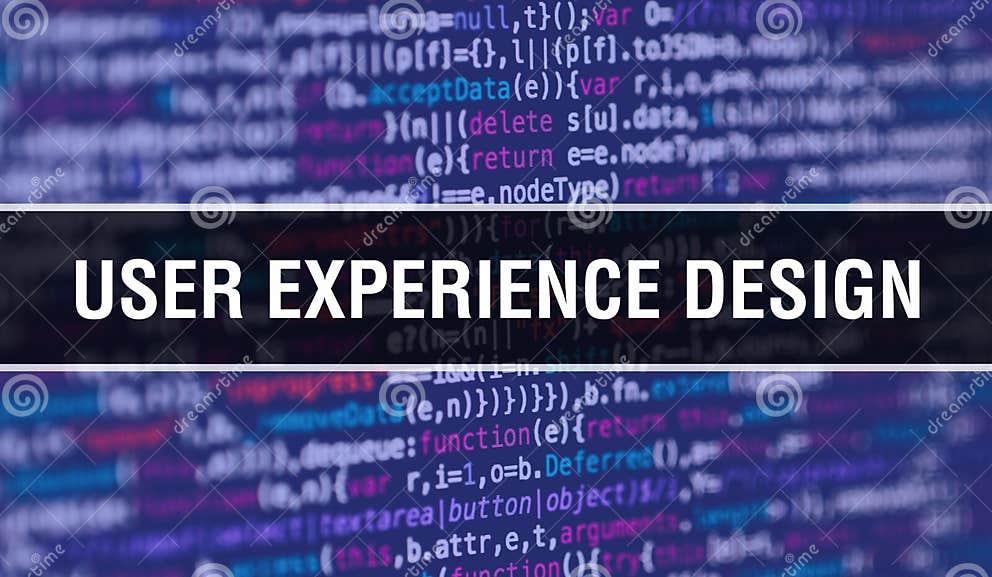USER EXPERIENCE DESIGN-Text Auf Programmier-Code Abstrakte Technologie ...