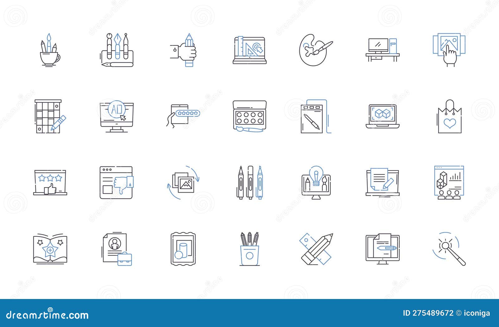 User Experience Line Icons Collection. Intuitive, Seamless, Optimal ...