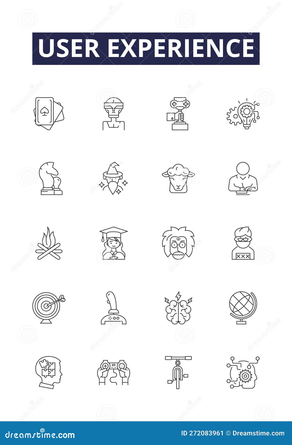 User Experience Line Vector Icons and Signs. Interaction, Accessibility ...