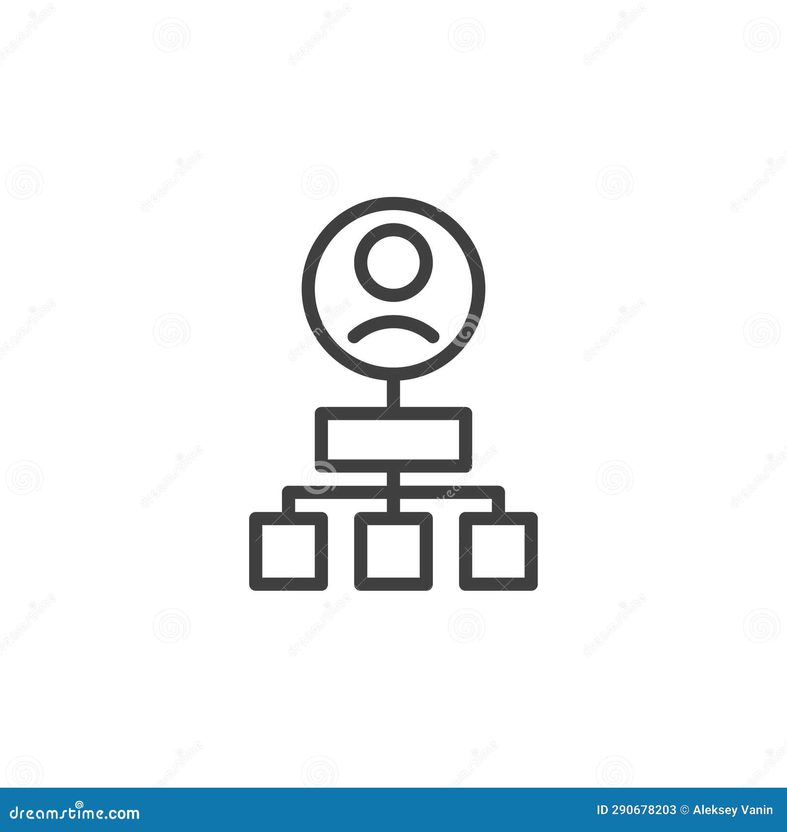 User Flow Chart line icon stock vector. Illustration of scheme - 290678203